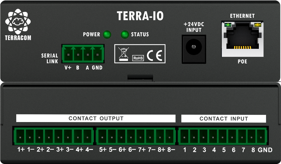 Contact I/O IP Terminal Contact Closure Monitor TERRA-IO | Bogen Paging